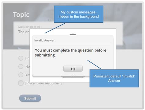 How To Remove Existing Invalid Answer Message Articulate Storyline