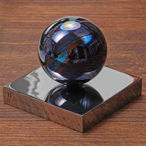 Solid Kilogram Damascus Titanium Sphere Kranite