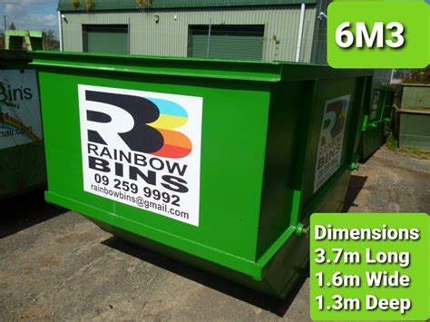 Bin Sizes And Prices Rainbow Bins
