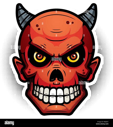 An Illustration Of A Devil Looking Evil Stock Vector Image And Art Alamy