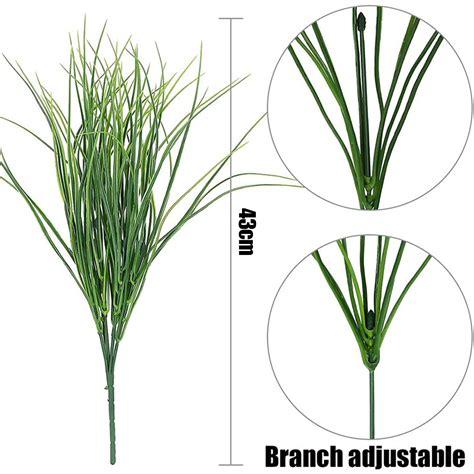 Fusipu No Fading Artificial Plants 5pcs Realistic Artificial Grass