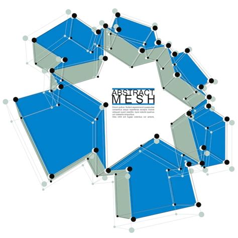 Premium Vector Abstract Mesh Vector Illustration Template For Technology Theme Layouts Premium Vector Abstract Mesh Vector Illustration Template For Technology Theme Layouts