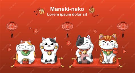 Premium Vector Maneki Neko Text