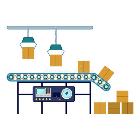 Assembly Line Boxes Stock Illustrations 2504 Assembly Line Boxes