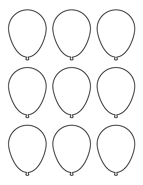 Printable Small Balloon Template DIY And Crafts