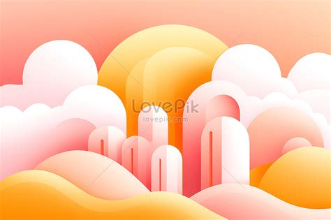 복고풍 미래 건축 일러스트 무료 다운로드 Lovepik