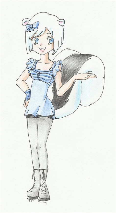 Skunk Girl Colored By Twiggy Rapture On Deviantart