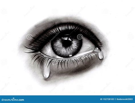 Droevig Oog Met Scheur Stock Illustratie Illustration Of Mooi 152728183