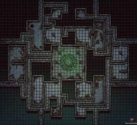 Decaying Dungeon D D Map For Roll20 And Tabletop Dice Grimorium