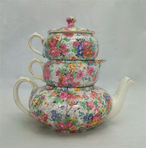 Marina Chintz Stacking Tea Pot