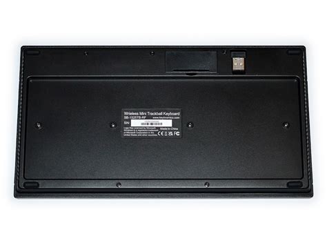 Mini Wireless Keyboard Black With Built In Trackball And Scroll Wheel Sb 1525tb Rf The