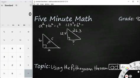 8th Grade Math Using The Pythagorean Theorem