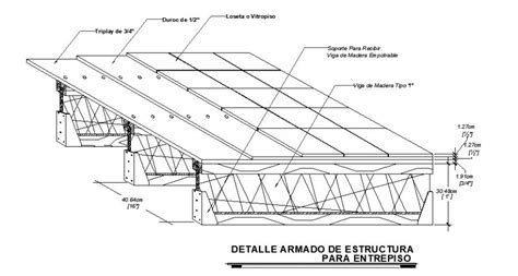 2d Construction Block Of Roofing Structure Layout Autocad File