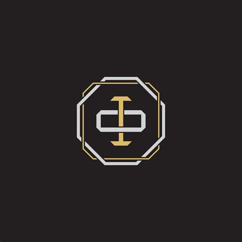 Io Initial Letter Overlapping Interlock Logo Monogram Line Art Style