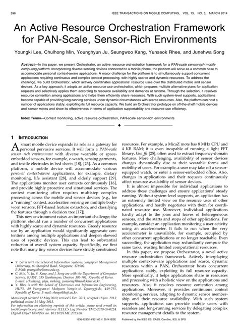 Pdf An Active Resource Orchestration Framework For Pan Scale Sensor