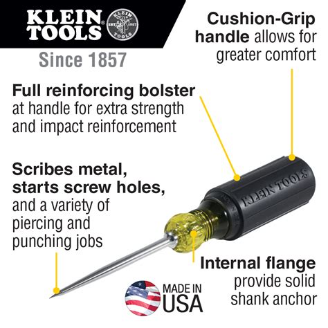 Cushion Grip™ Scratch Awl 650 Klein Tools