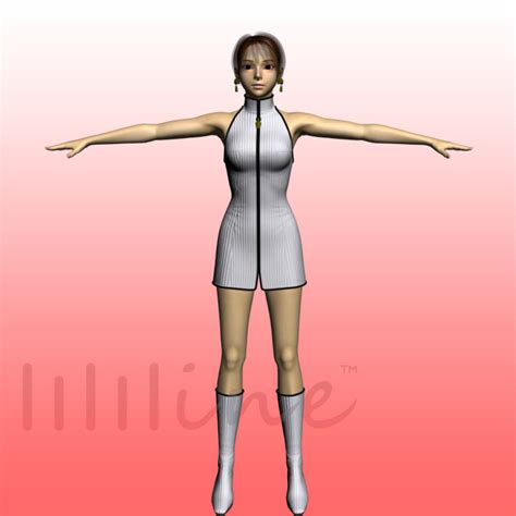 性感女性女孩 D模型