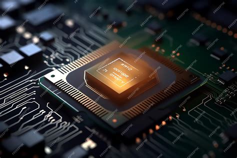 Premium Ai Image Computer Micro Chip With Motherboard Technology