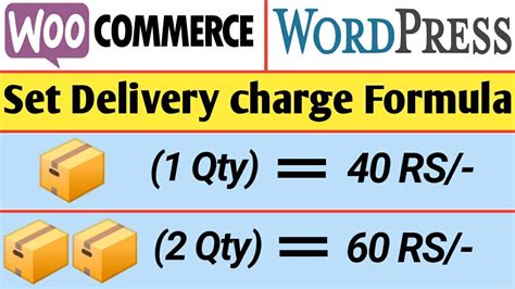 how to set different delivery charges in woocommerce set different