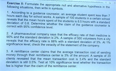 Null And Alternative Hypothesis Examples