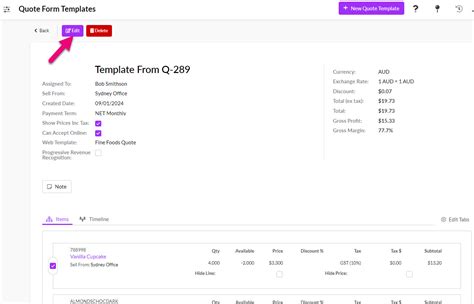 Quote Form Templates General Help Tall Emu Crm
