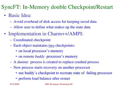 Scalable Fault Tolerance Schemes Using Adaptive Runtime Support Ppt