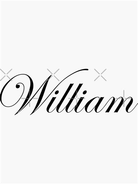 William Personalized Black Font Sticker By Lotzagoodstuf Redbubble