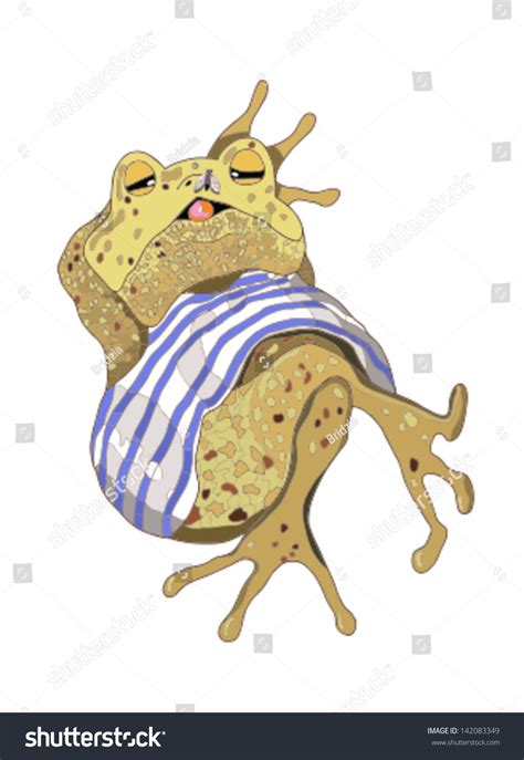Lazy Frog Stock Vector Royalty Free 142083349 Shutterstock