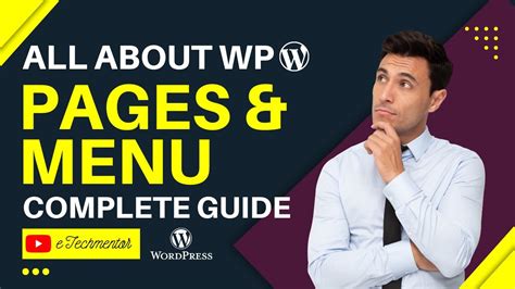 How To Create Page In Wordpress How To Create Menu And Submenu In Wordpress Youtube