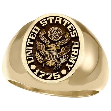 United States Army Signet Ring In 10k Solid Gold Army Rings Signet