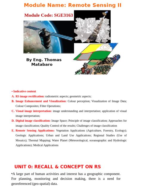 Unit I Rs Image Rectification Pdf