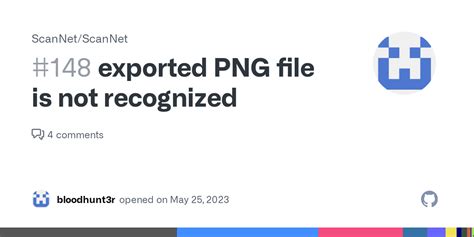 Exported Png File Is Not Recognized · Issue 148 · Scannetscannet · Github