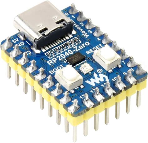 Buy Waveshare Rp2040 Zero Mini Board With Pre Soldered Header High Performance Pico Like Mcu