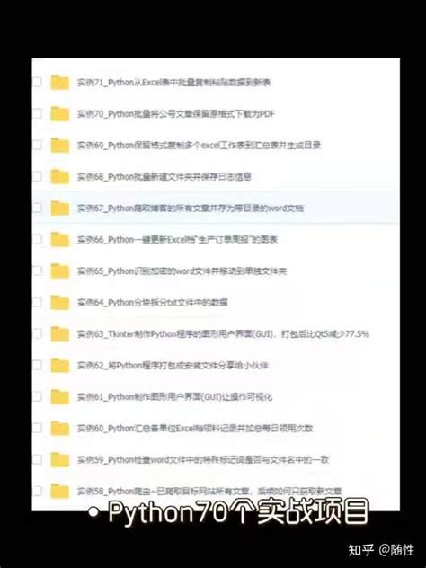70个python实战练手项目 高能汇总 知乎