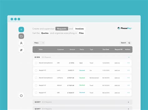 Pleasepay Filters In Table Interactive Web Design Web App Design Ui