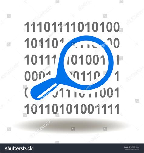 Smart Data Analysis Logo Magnifier Digital Stock Vector Royalty Free