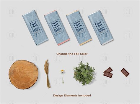 Mockup Scene Chocolate Wrapper Mockup Psd Photoshop Etsy
