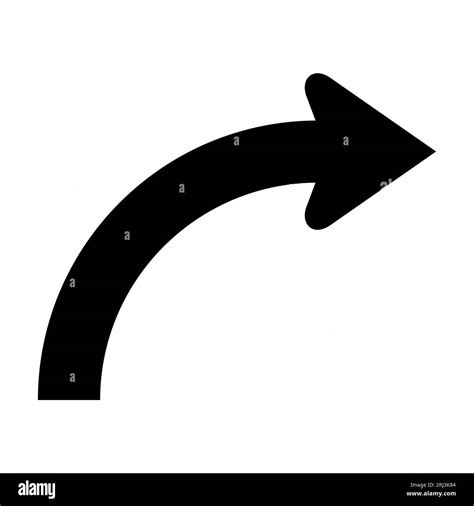 Right Curve Icon Isolated On White Background Stock Vector Image Art Alamy