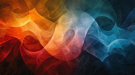 Vibrant Abstract Artwork A Fusion of Warm and Cool Tones Creating a ...