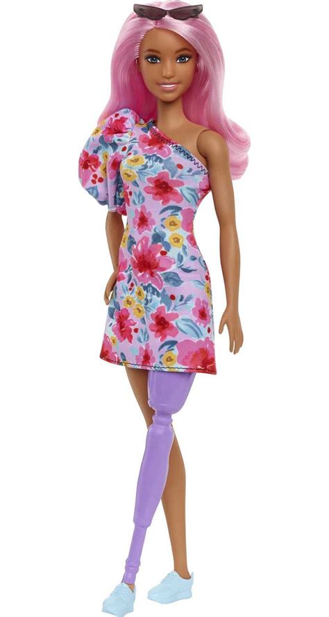 Buy Barbie Fashionistas Doll 189 Pink Hair Off Shoulder Floral Dress