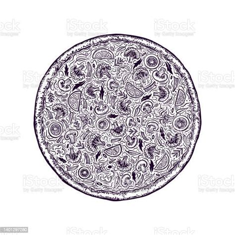 피자 손으로 그린 템플릿 이탈리아 음식 메뉴 디자인 템플릿 손으로 그린 피자 가게 메뉴 템플릿 벡터 일러스트레이션 메뉴의 레이블입니다 그리기에 대한 스톡 벡터 아트 및 기타