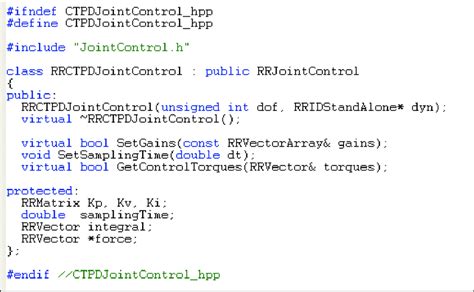 Example Control Class Computed Torque Pd Control Download Scientific Diagram