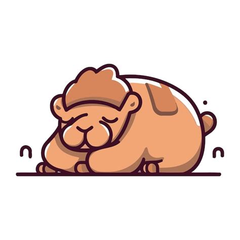 Premium Vector Cute Hamster Sleeping On The Ground Vector