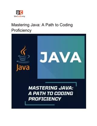 PPT Mastering Java A Path To Coding Proficiency PowerPoint Presentation ID 12743916
