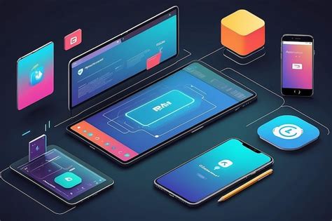 Crossplatform Software Concept Illustration Premium Ai Generated Image