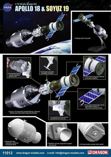 Dragon 11012 Apollo 18 Soyuz 19 Apollo Soyuz Test Project 1
