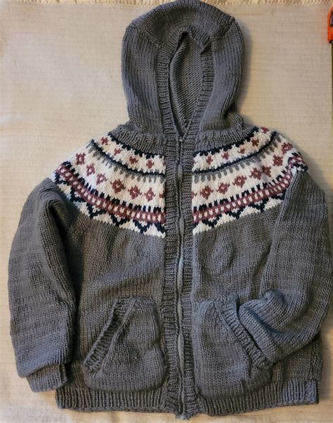 Hooded Lined Sweater Jacket Etsy