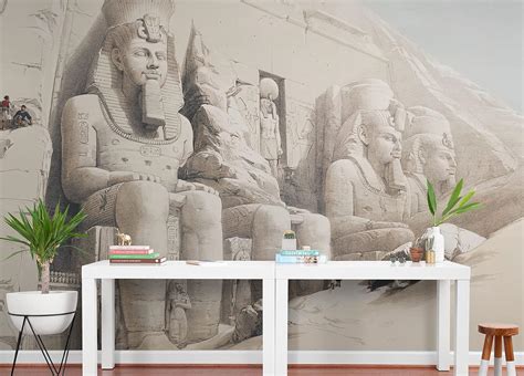 Ancient Egyptian Temple Gods And Pyramids Wall Mural The