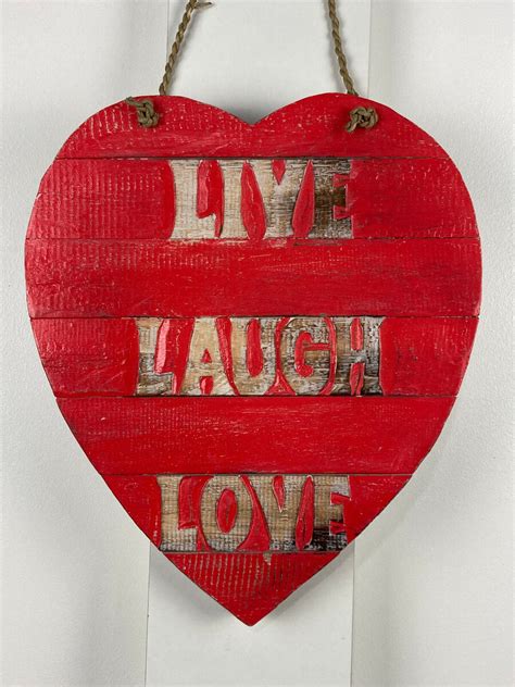 Live Laugh Love Sign Red