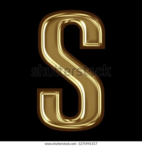 Shiny Gold Metal Letter S D Stock Illustration Shutterstock